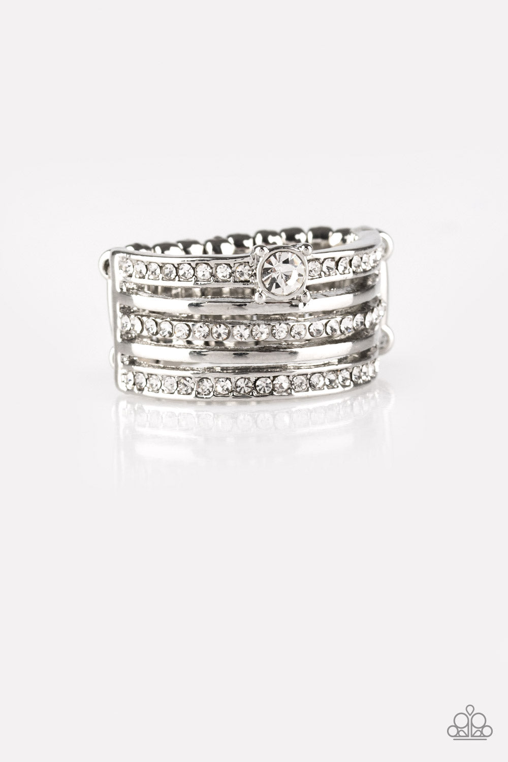 The Dealmaker - White ~ Paparazzi Ring – Glitzygals5dollarbling ...