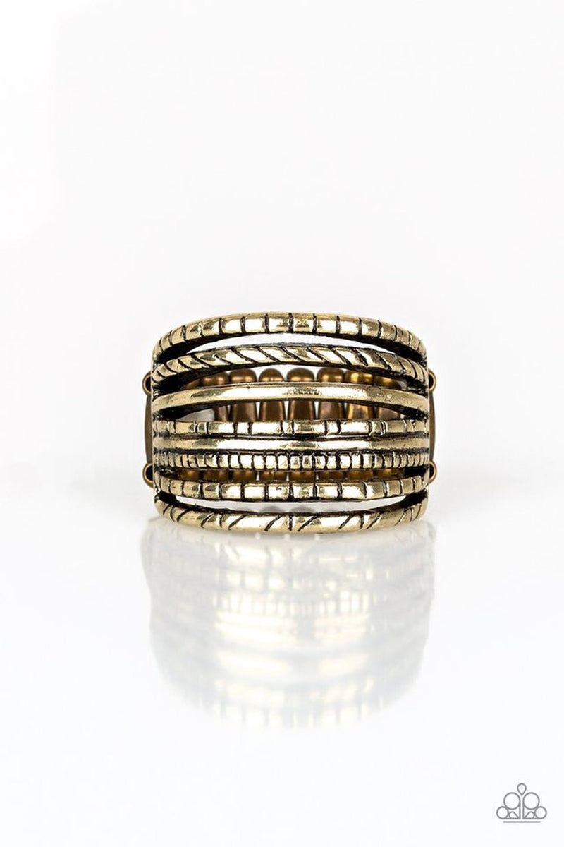 Basic Maverick - brass - Paparazzi ring | GlitzyGals5dollarbling ...